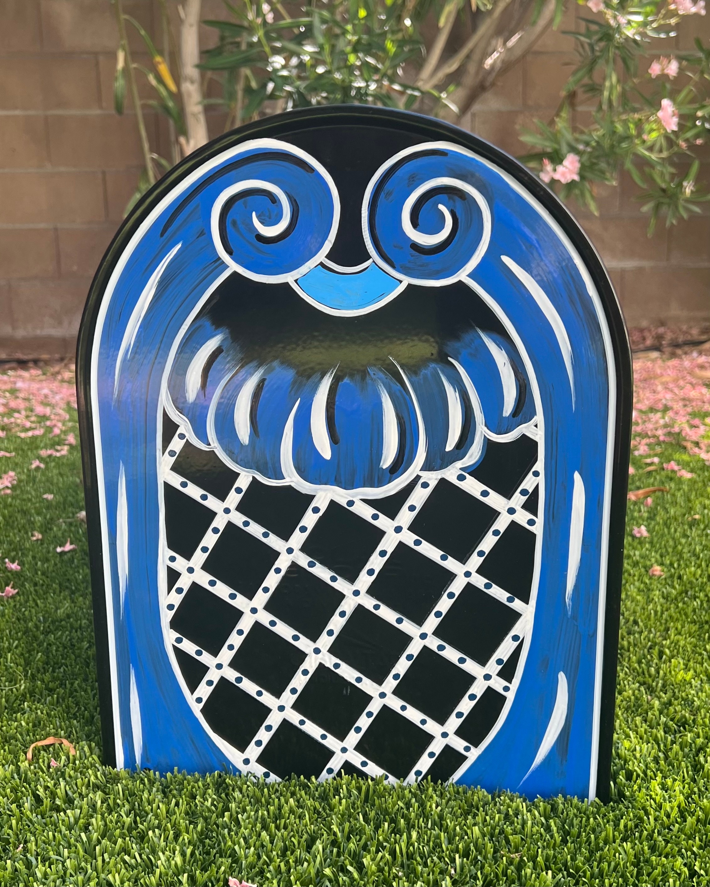 Jumbo Mailbox, Custom Hand Painted, Handmade, Black Steel Metal, Extra ...