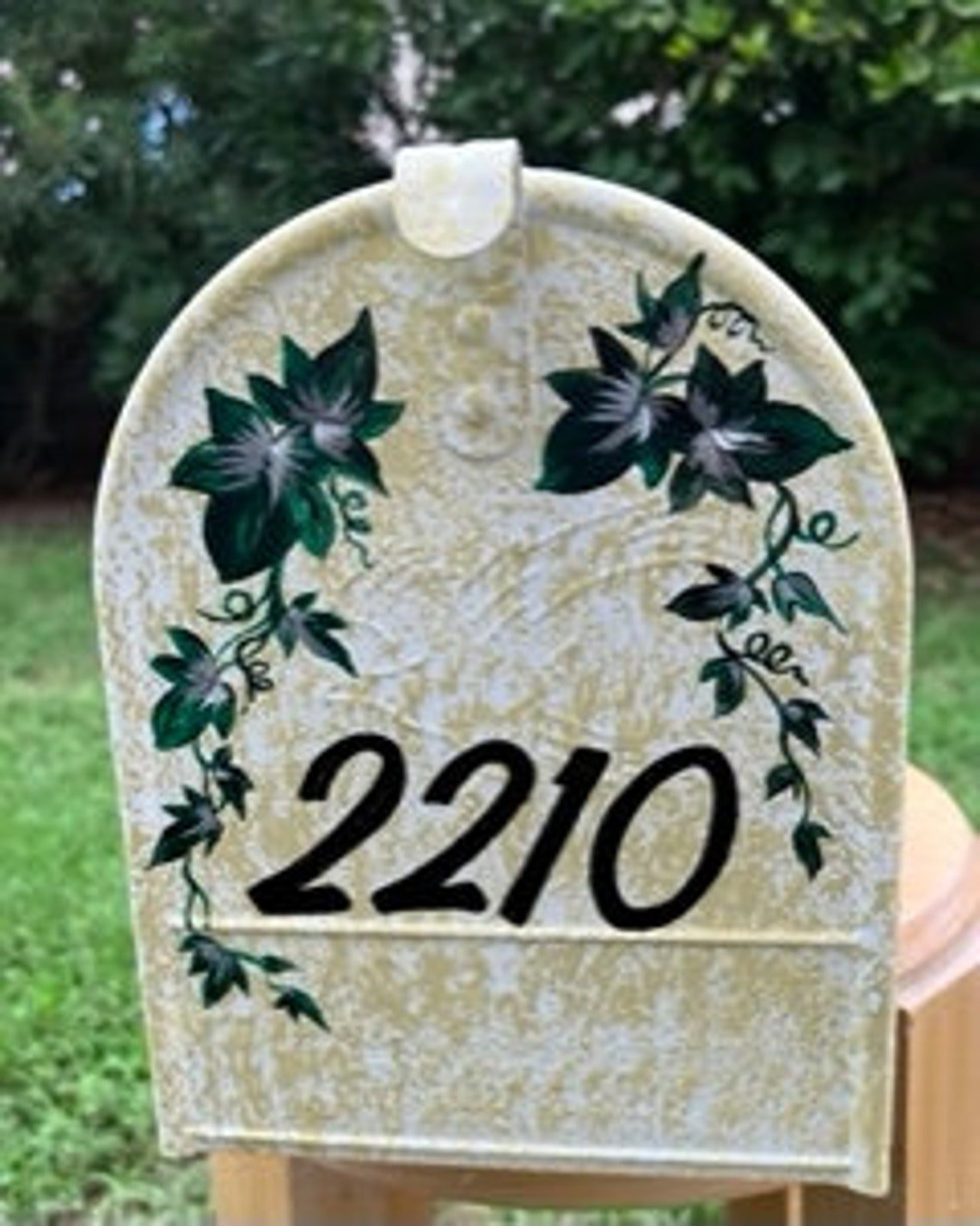 Custom Hand Painted Beige Metal Mailbox, Medium. Large, Ex Large Size ...