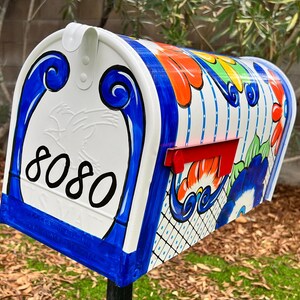 Large Handmade Mailbox, Custom Hand Painted, Colorful Talavera Mexican ...
