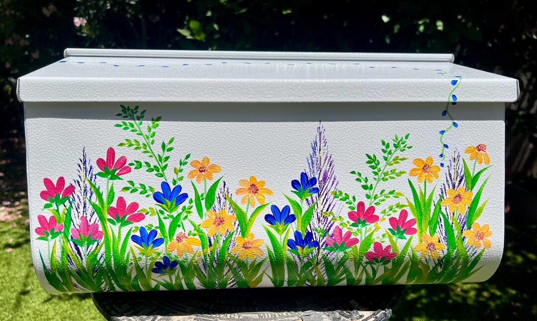 Wall Mount Mailbox, Medium, White Steel, Rectangle, Easy Top Open ...