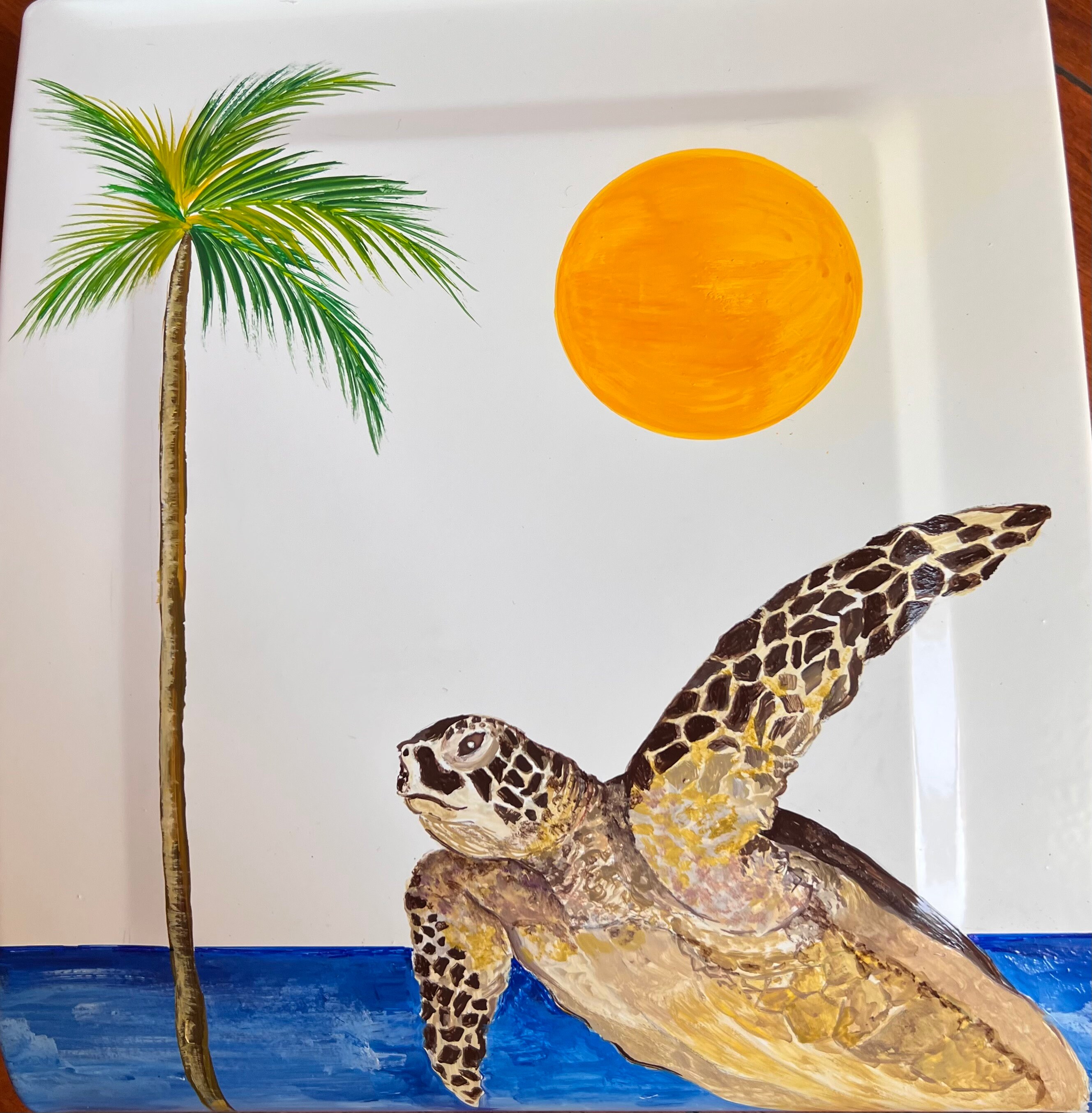 Hand-painted Sea Turtle Locking Mailbox, Tropical Beach House Decor - Etsy