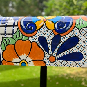 Large Handmade Mailbox, Custom Hand Painted, Colorful Talavera Mexican ...