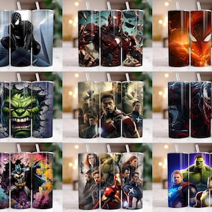 120+ Marvels Tumbler Wrap Bundle Superheros Tumbler Wrap Spiderman ...