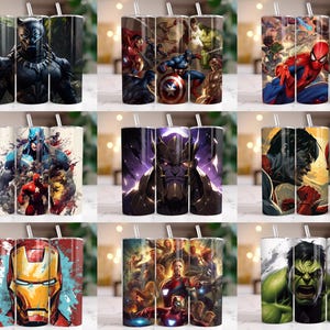 120+ Marvels Tumbler Wrap Bundle Superheros Tumbler Wrap Spiderman ...