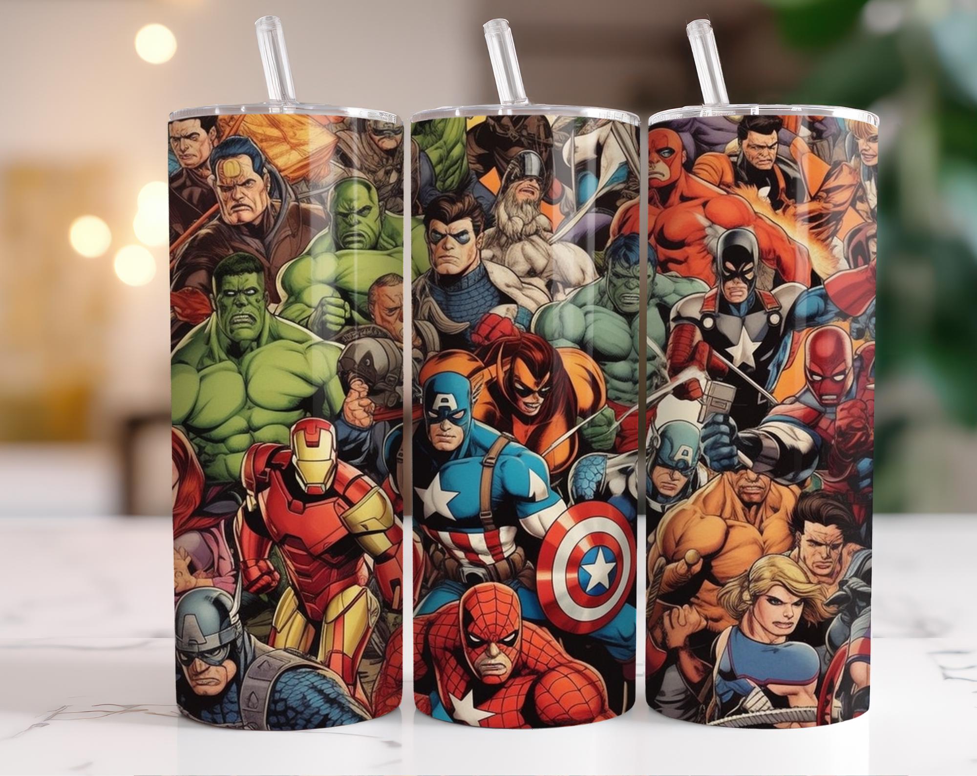280 Marvels Tumbler Wrap Bundle Superheros Tumbler Wrap Spiderman ...