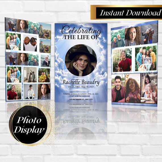 Celebration of Life Poster Welcome Sign Funeral Photo | Etsy