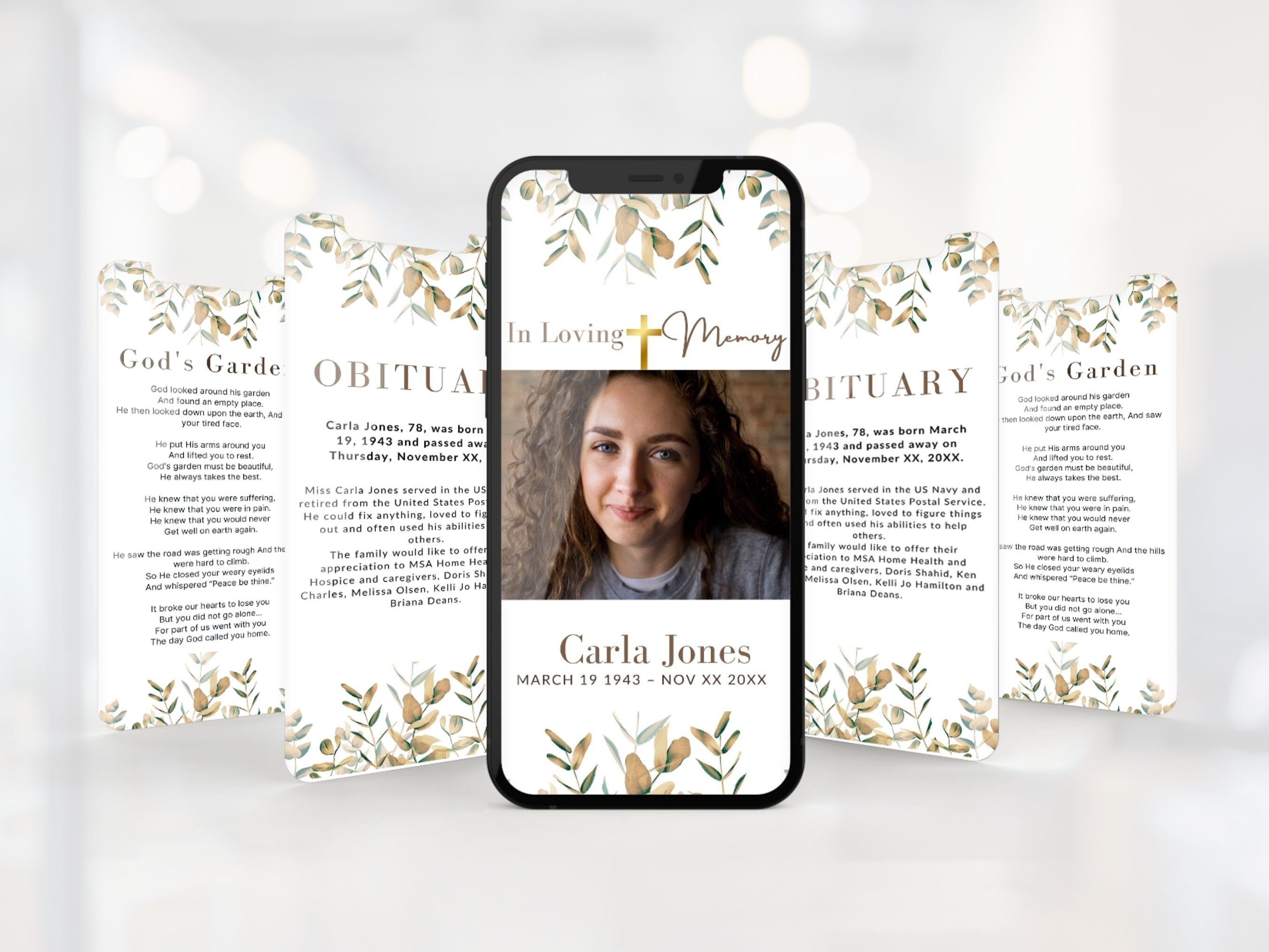 Digital Funeral Invitation Digital Funeral Invite, Electronic Funeral ...