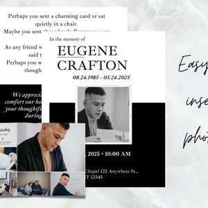 8 Page Funeral Program Template, 8.5x11 Obituary Template Canva ...