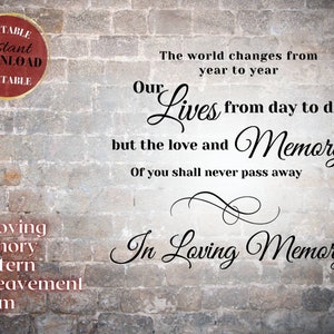 Memory Sympathy Sign SVG, Those We LOVE Don't Go Away Memory Sympathy ...