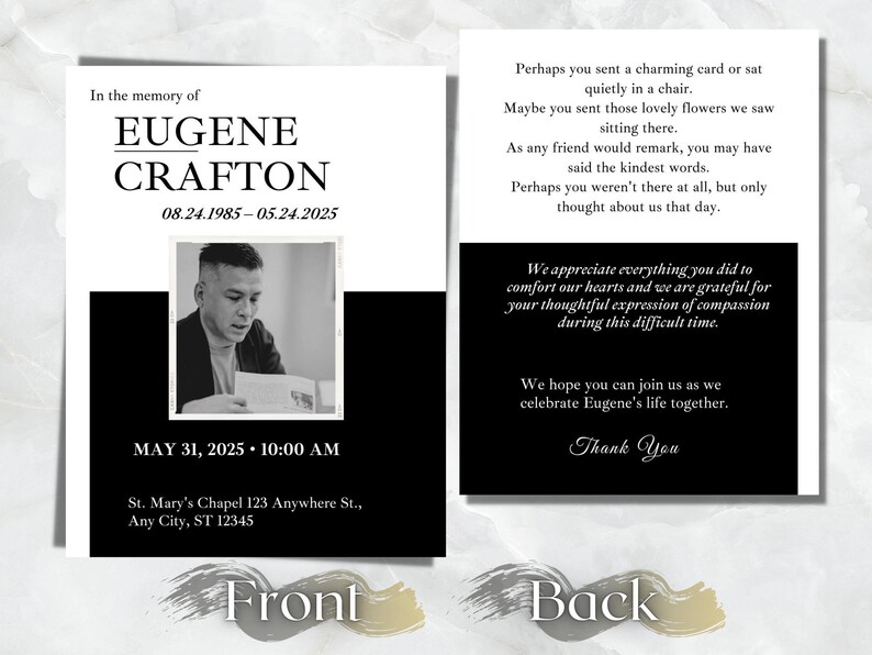 8 Page Funeral Program Template, 8.5x11 Obituary Template Canva ...