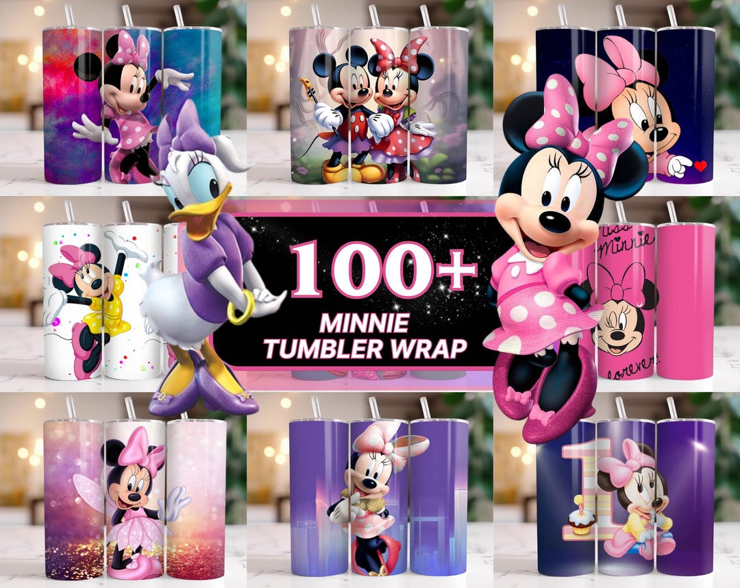 100+ Minnie Tumbler Wrap Bundle, 20oz Skinny Tumbler Wrap, Minnie ...