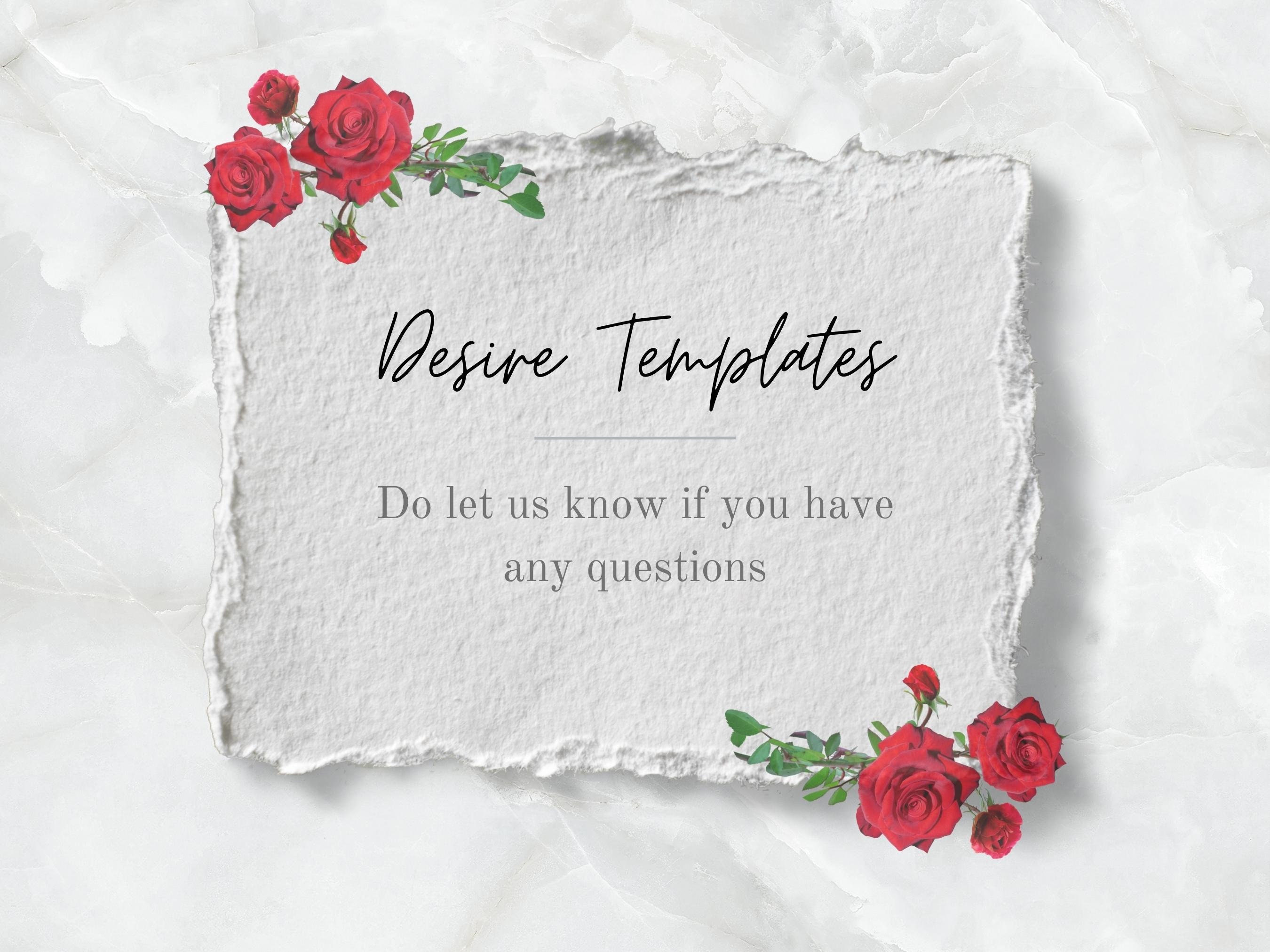 4 Page Red Rose Obituary Program Template,8.5x11 Obituary Template ...