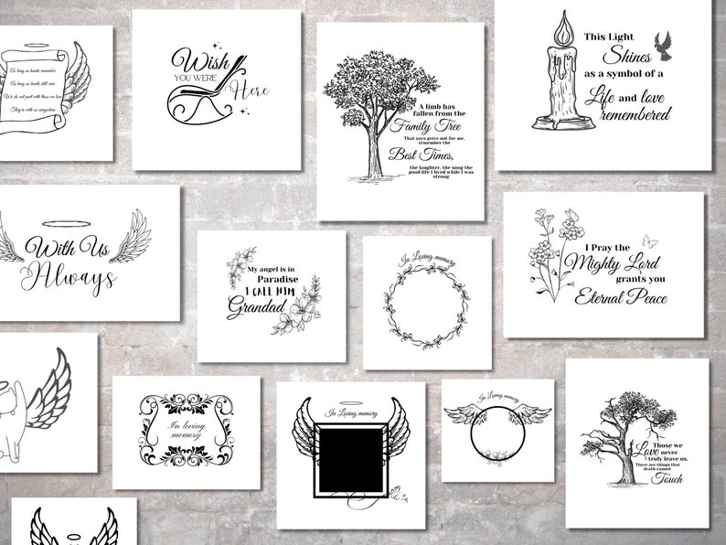 Memory Sympathy Sign SVG, Bundle, Memory Sympathy Sign, in Loving ...