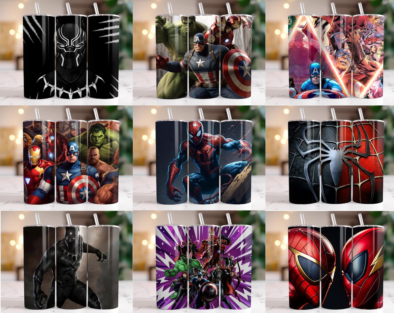 280 Marvels Tumbler Wrap Bundle Superheros Tumbler Wrap Spiderman ...