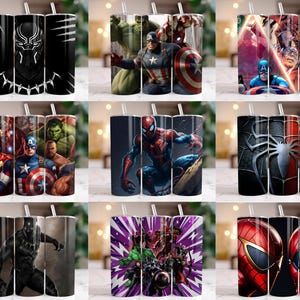 120+ Marvels Tumbler Wrap Bundle Superheros Tumbler Wrap Spiderman ...