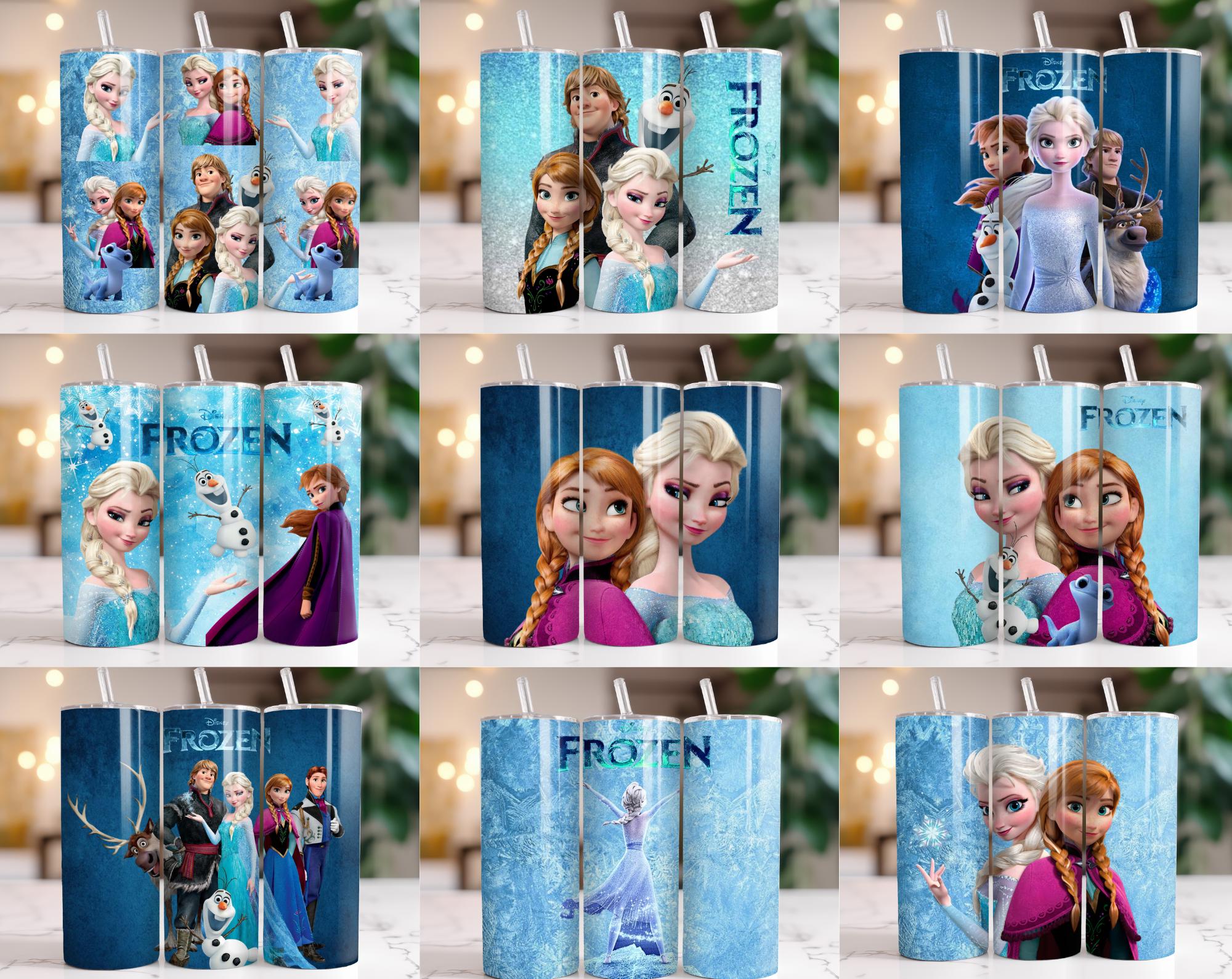 90+ Frozen Tumbler Wrap Bundle, 20oz Skinny Tumbler PNG Wrap, Digital ...