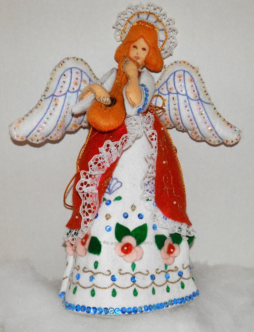 Christmas Angel Lute Player - Etsy