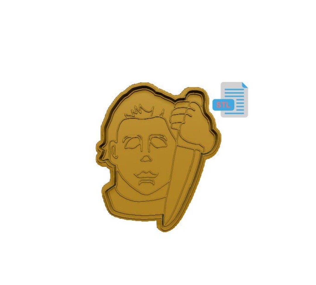 Mike With Knife Cutter With Stamp STL FILE 2-pc File Stamp and ...