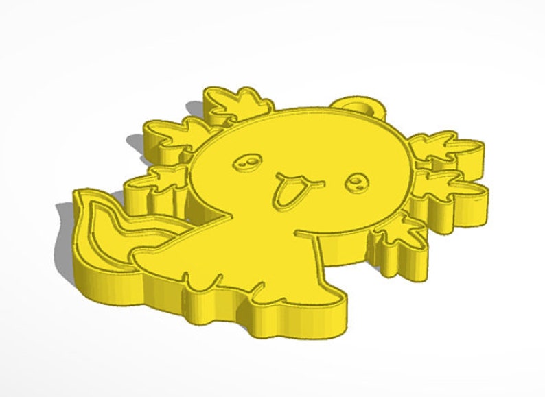 Kawaii Axolotl KEYCHAIN STL FILE - Etsy