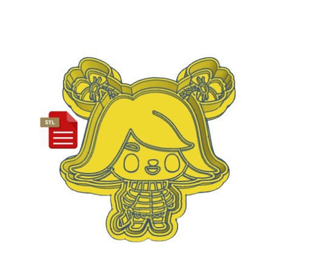 Kawaii Cindy Who Cookie Cutter With Stamp STL FILE 2-pc File - Etsy