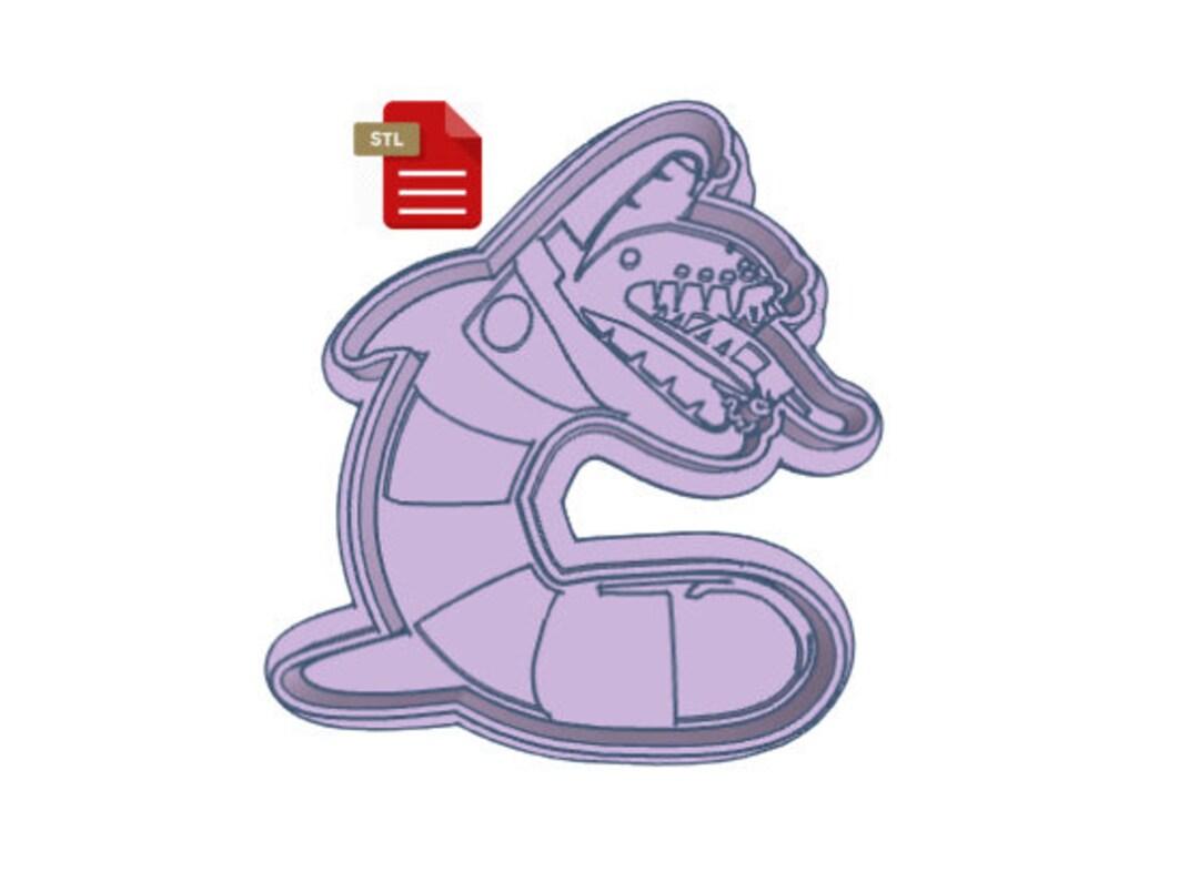 Sandworm Cookie Cutter With Stamp STL FILE 2-pc File Stamp and ...