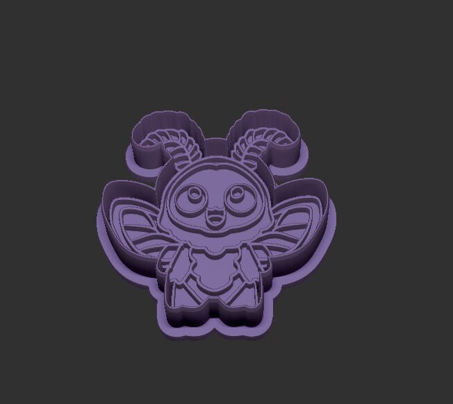 Kawaii Mothman Cryptid Cookie Cutter With Stamp STL FILE 2-pc File ...