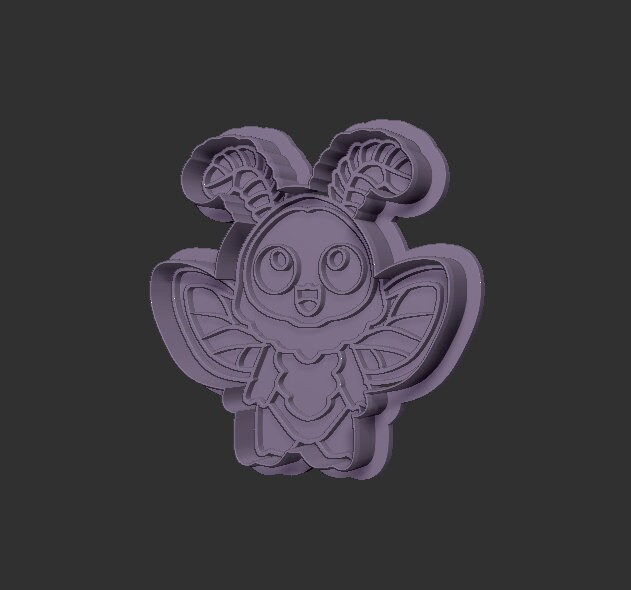 Kawaii Mothman Cryptid Cookie Cutter With Stamp STL FILE 2-pc File ...