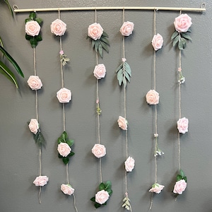 Flower Garland Wall Decor, Hanging Flower Backdrop, Wedding Flower ...