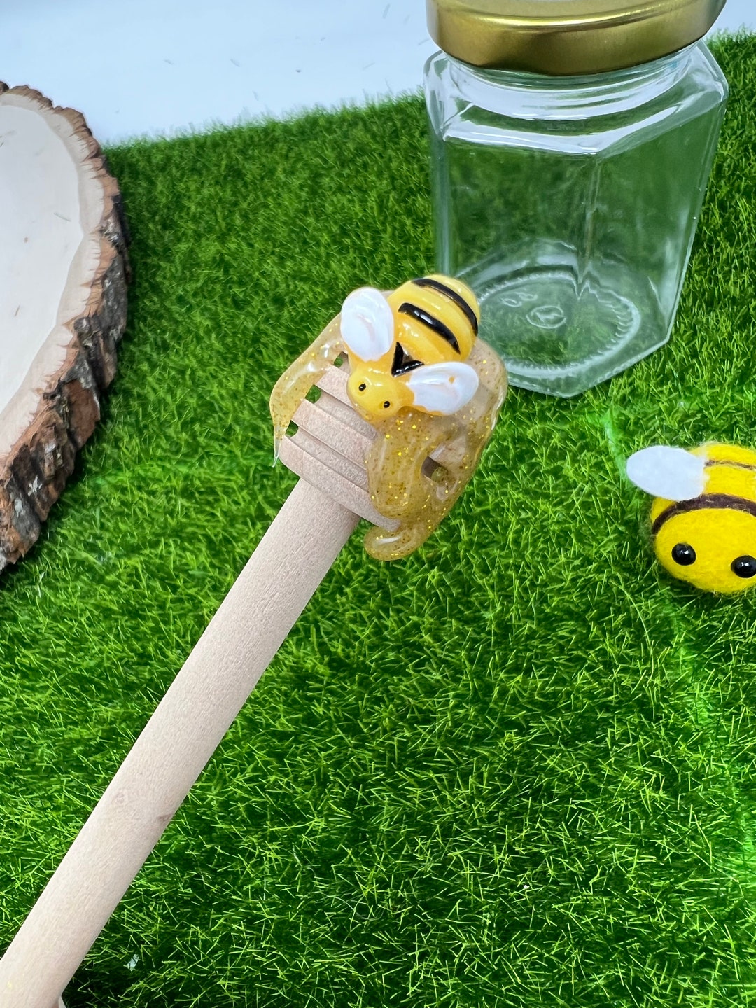 Fake Honey Dipper, Faux Honey Drip, Bee Decor , Bee Farmhouse Honey ...