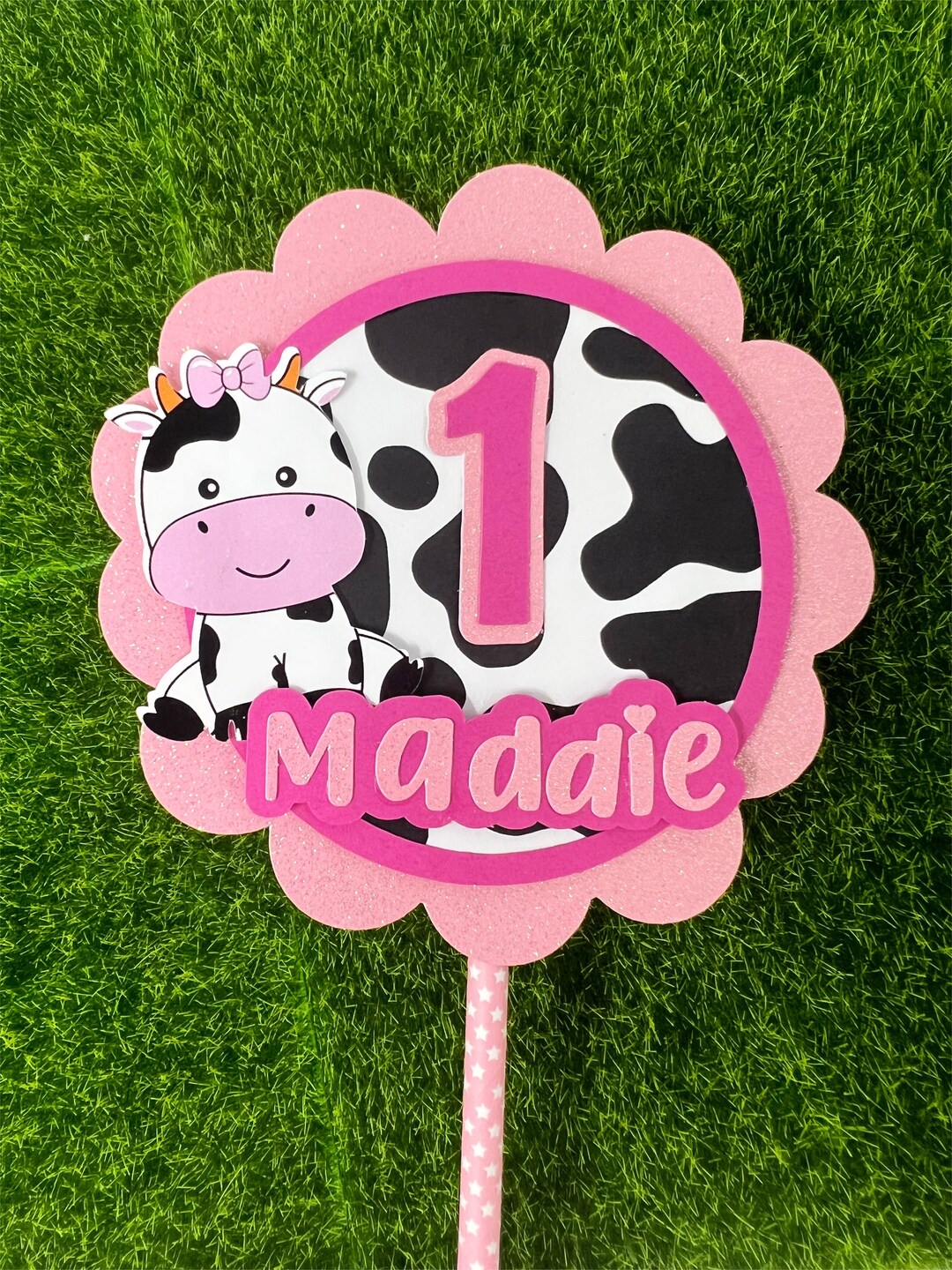 Custom Cow Cake Topper First Birthday Cow Cake Topper Holy - Etsy