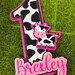 Custom Cow Cake Topper - First Birthday Cow Cake Topper - Holy Cow I’m ...