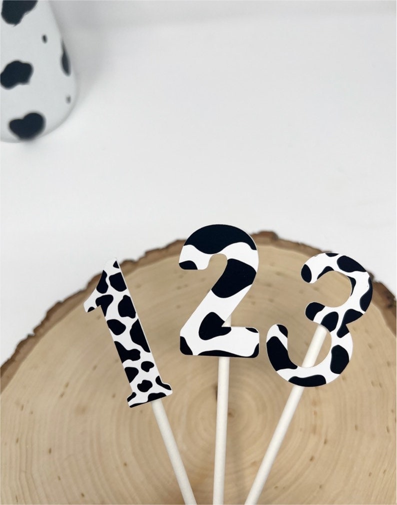 Custom Cow Cupcake Toppers First Birthday Cow Cake Topper - Etsy