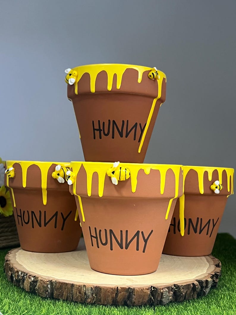 Hunny Pots Centerpieces Party Favors for Birthdays, Baby Showers, Honey ...