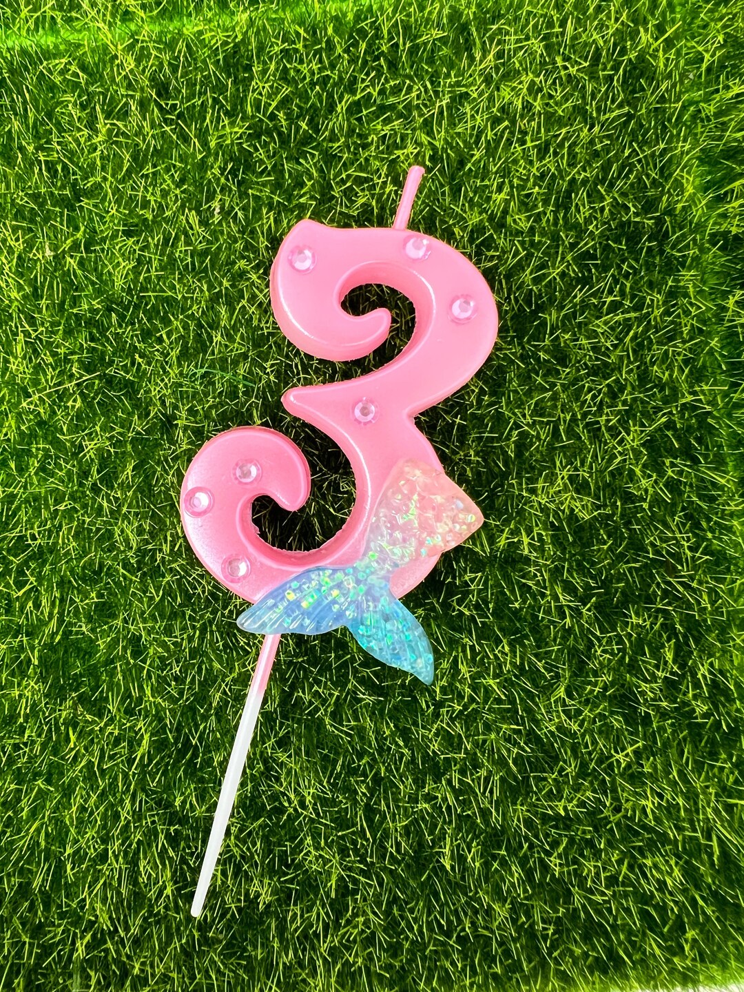 Custom Mermaid Candle Mermaid Tail Birthday Candle Birthday Number ...