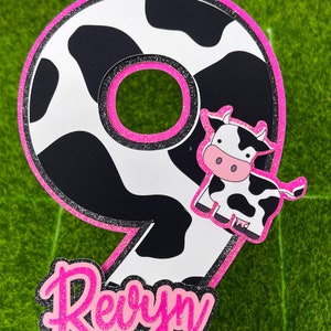 Custom Cow Cake Topper - First Birthday Cow Cake Topper - Holy Cow I’m ...