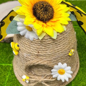Bee Hive Centerpiece , Bee Skep , Honey Bee Hive Decor , Fake Honey Bee ...