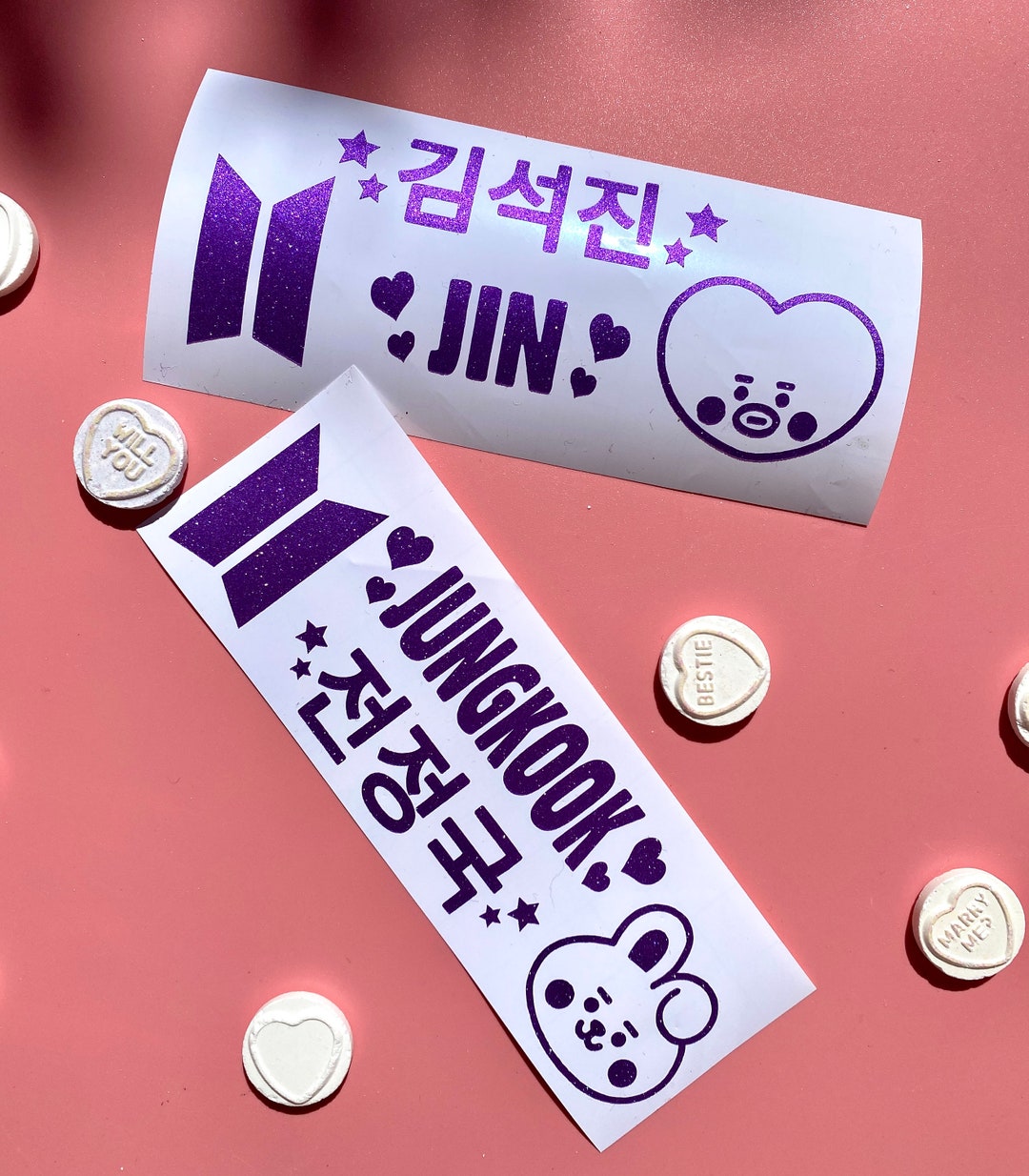 PERMANENT BTS Light Stick Member Decal Set - Etsy