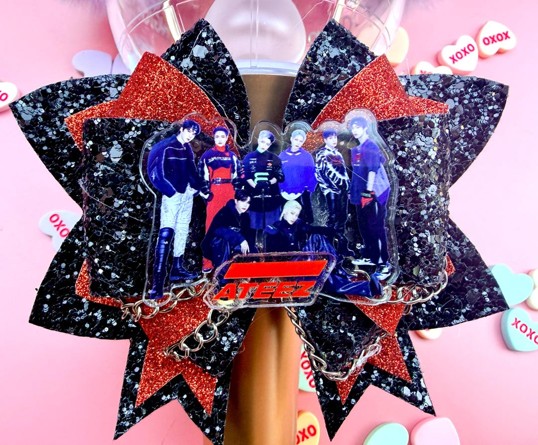 ATEEZ LARGE Lightstick Glitter Bow - Etsy