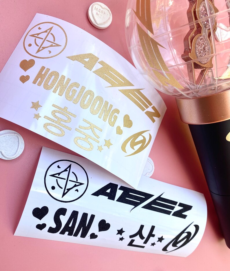 ATEEZ Light Stick Member Decal Set - PERMANENT Application - Etsy