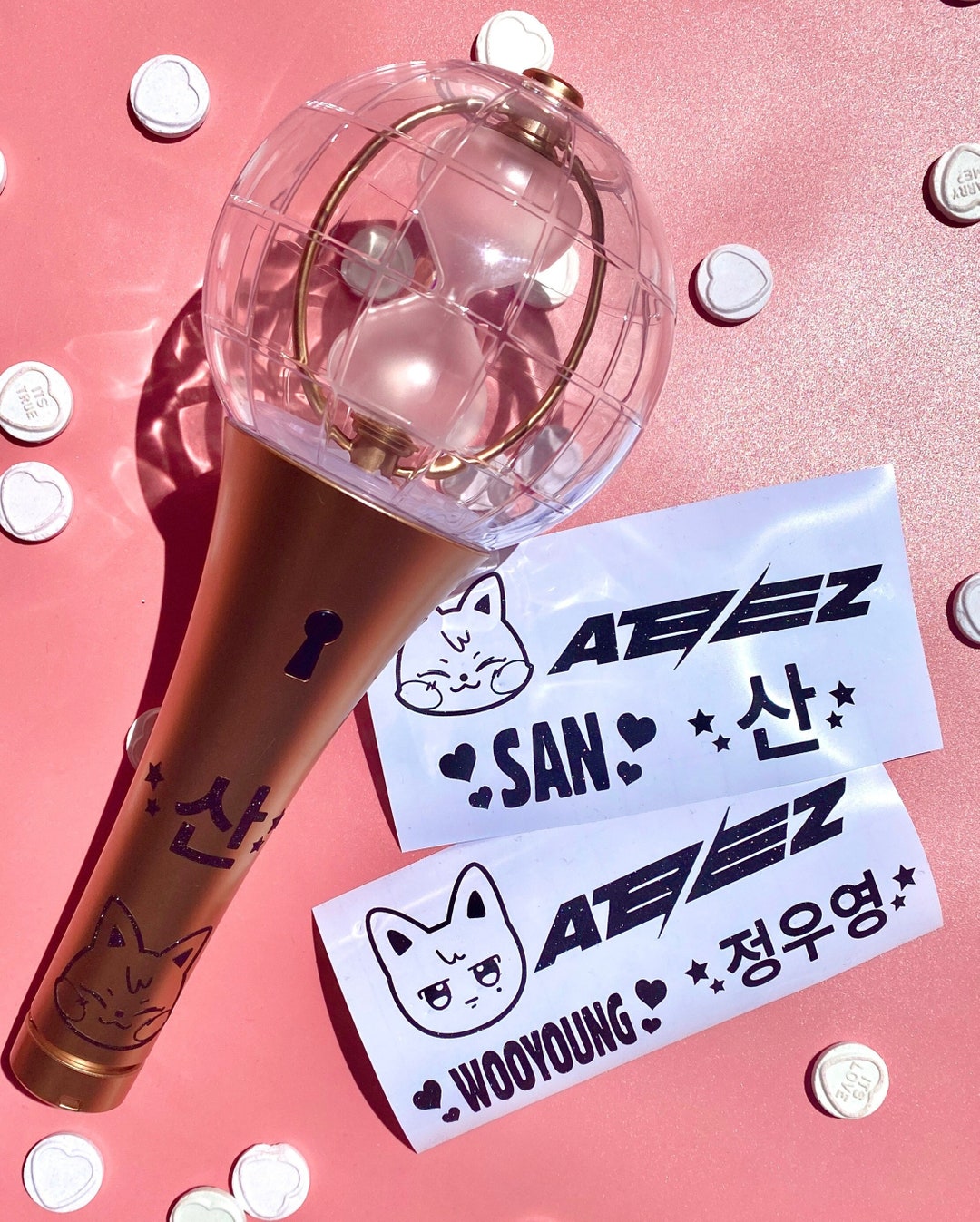 PERMANENT ATEEZ Light Stick Member Decal Set - Etsy