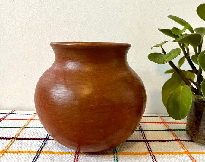 Barro Rojo Uncured Small Cantaro Jar / Oaxacan Red Clay Pottery Mujeres ...
