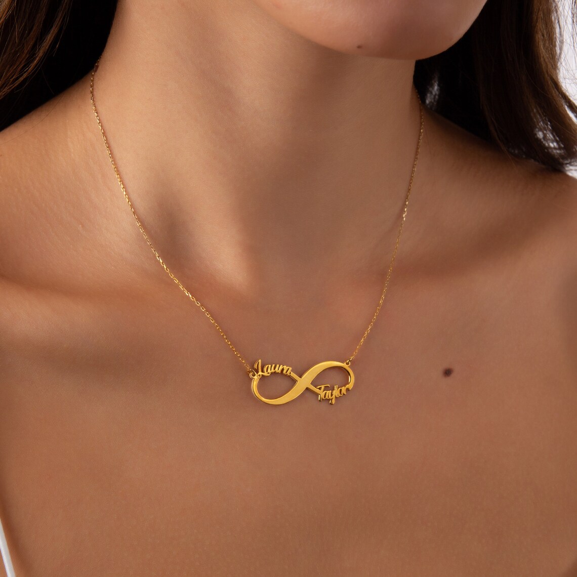 Infinity Name Necklace Personalized Infinity Necklace - Etsy