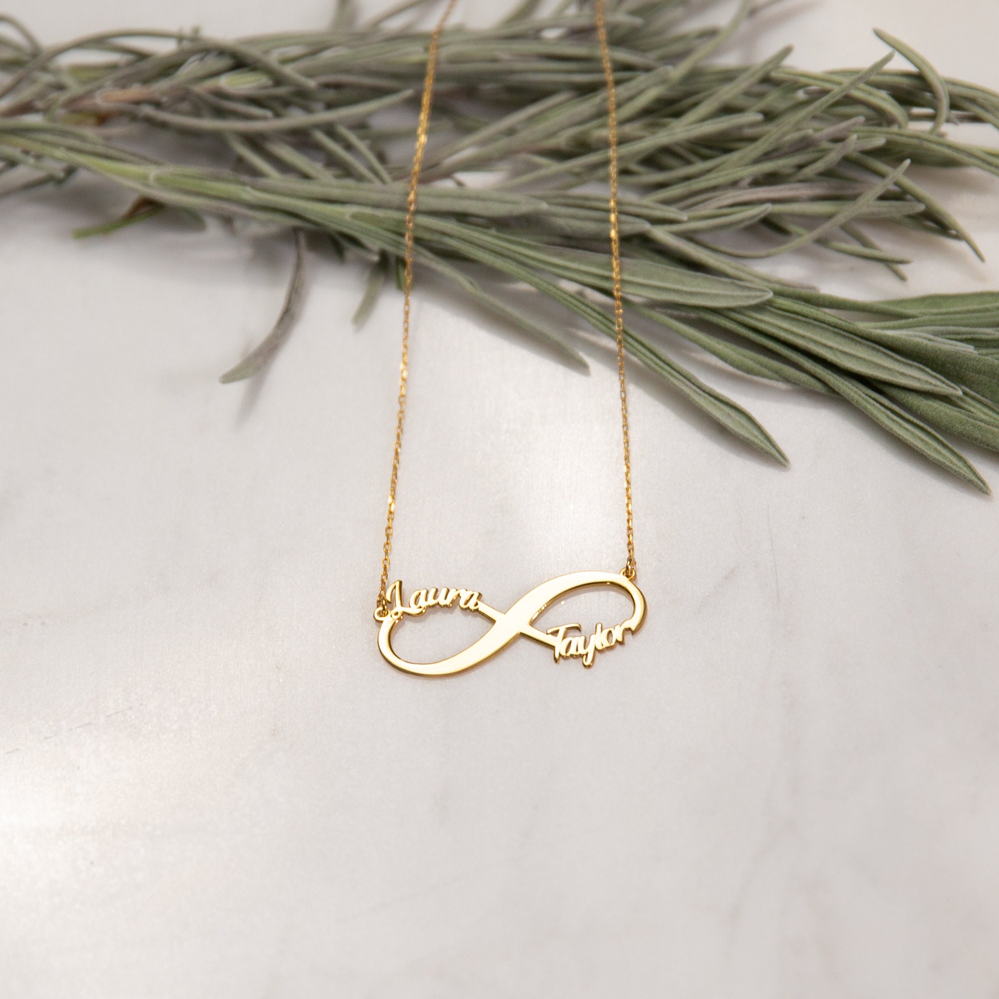 Infinity Name Necklace Personalized Infinity Necklace | Etsy