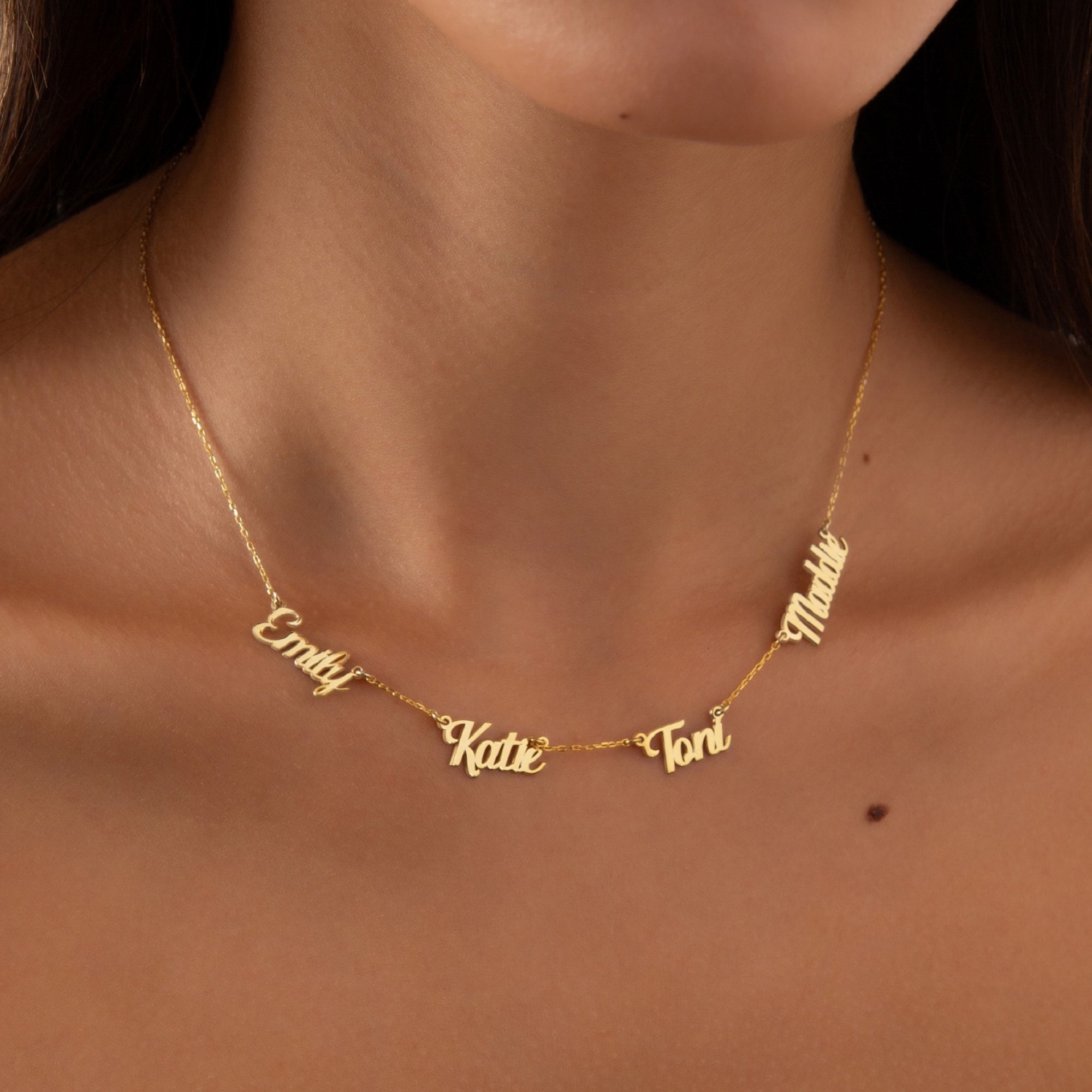 MULTIPLE NAME Necklace-family Necklace-children Names | Etsy