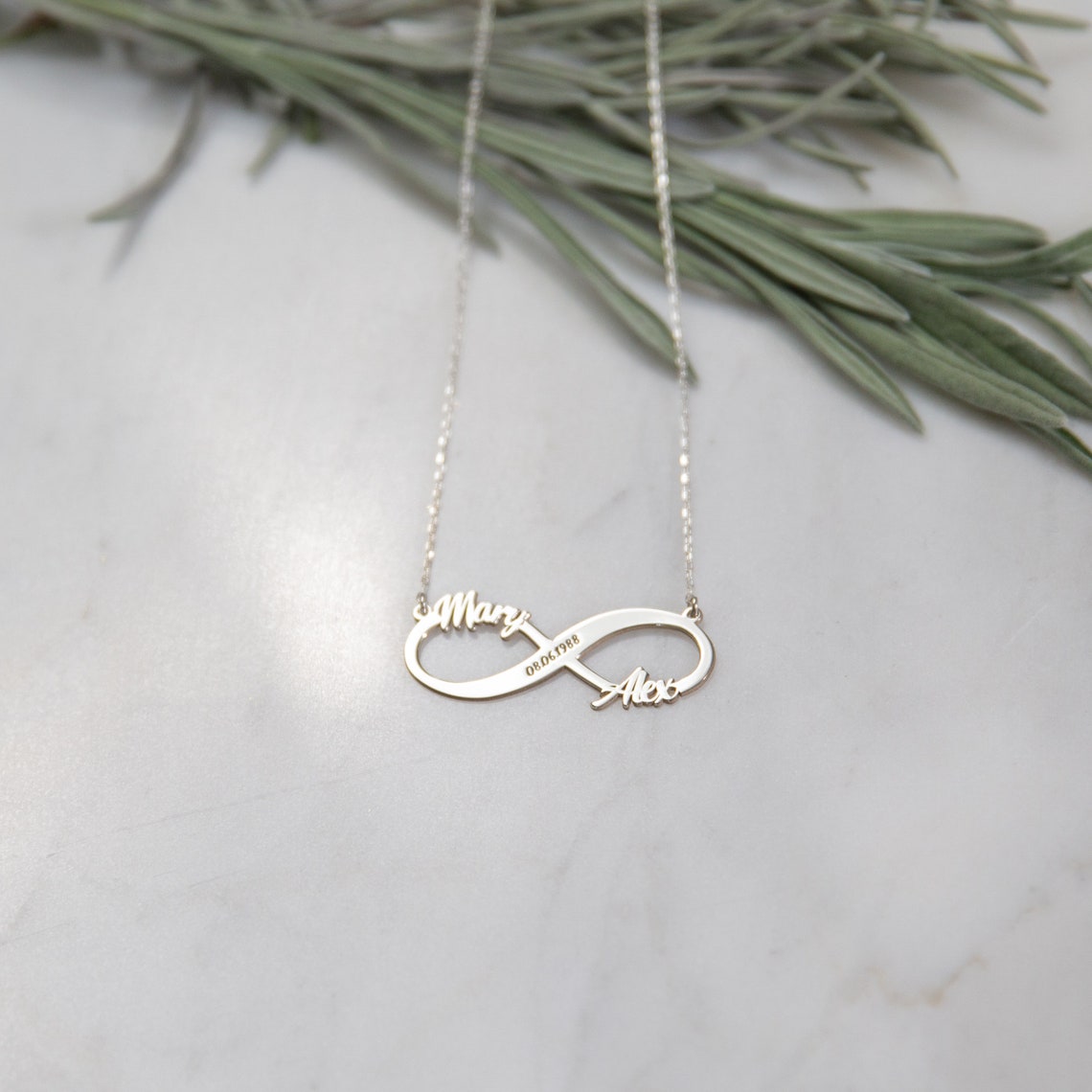 Infinity Name Necklace Personalized Infinity Necklace - Etsy