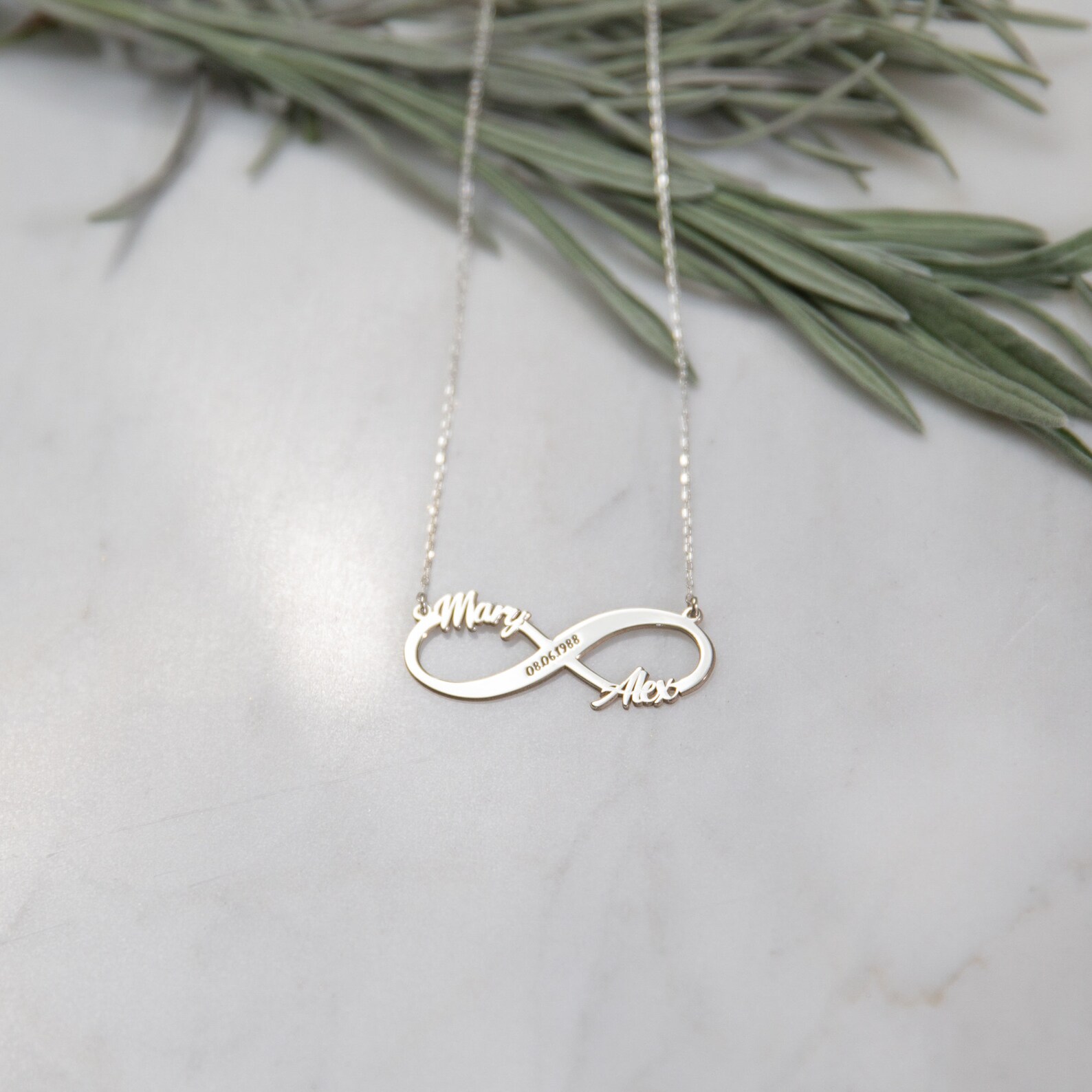 Infinity Name Necklace Personalized Infinity Necklace | Etsy