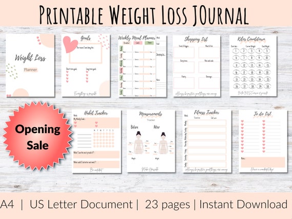 Weight loss tracker . Weight Loss Journal. Weight Loss | Etsy