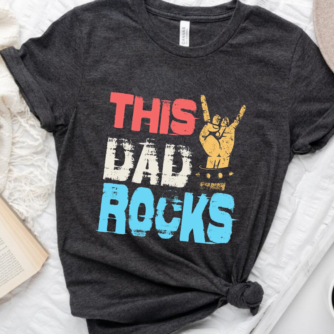This Dad Rocks Shirt, 50th Birthday Gift Shirt for Men, Rock Music T ...