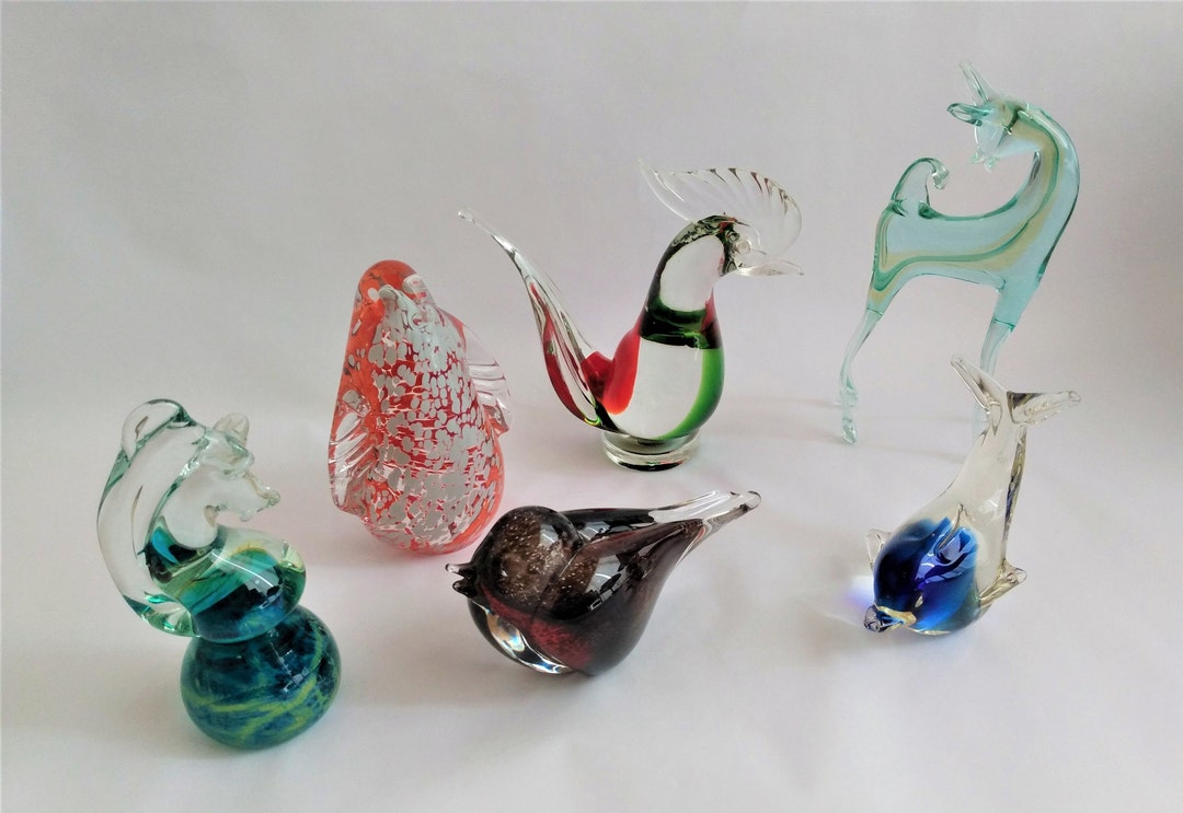 Art Glass Creatures Birds and Animals Priced Individually - Etsy UK