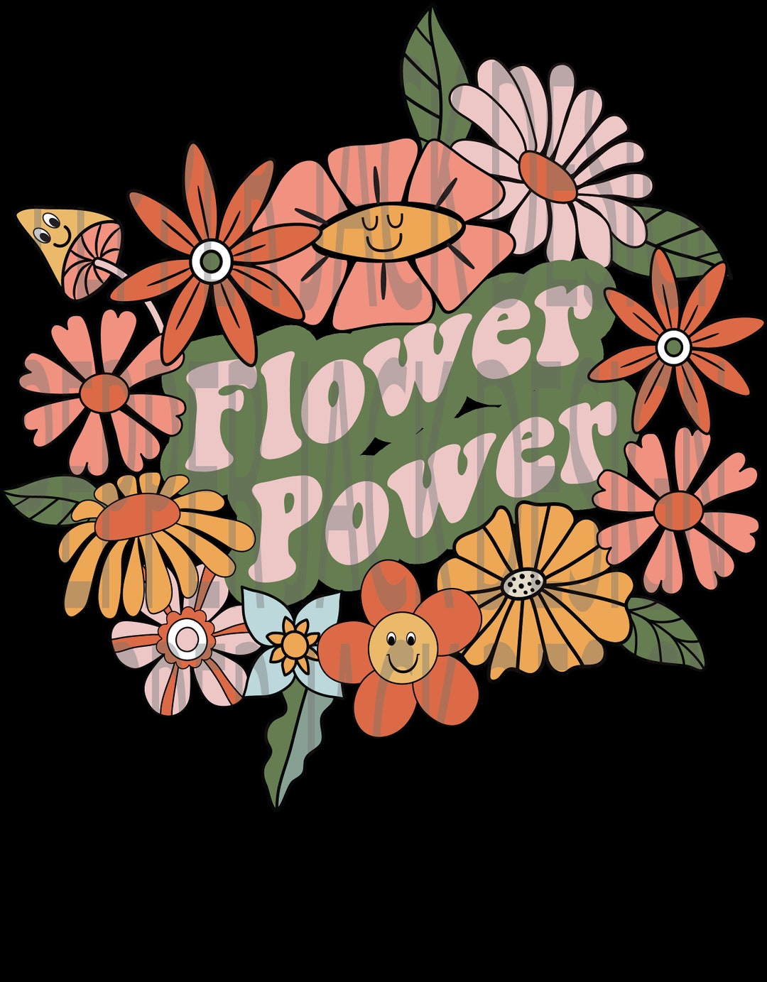 Flower Power High Resolution PNG Instant Download - Etsy